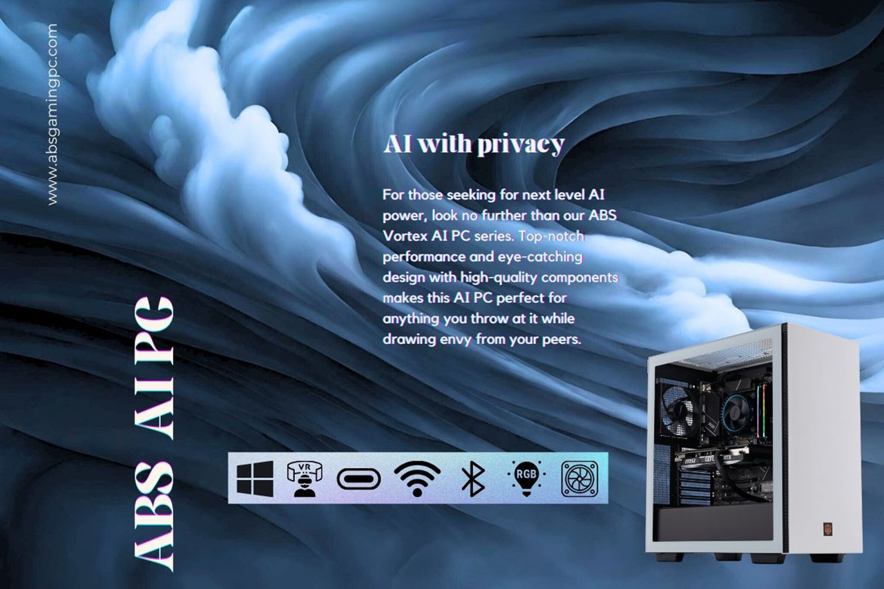 ABS Vortex Aqua Premium AI PC - Windows 11 Pro - Intel i5 14400F - GeForce RTX 4070 Super - DLSS ...